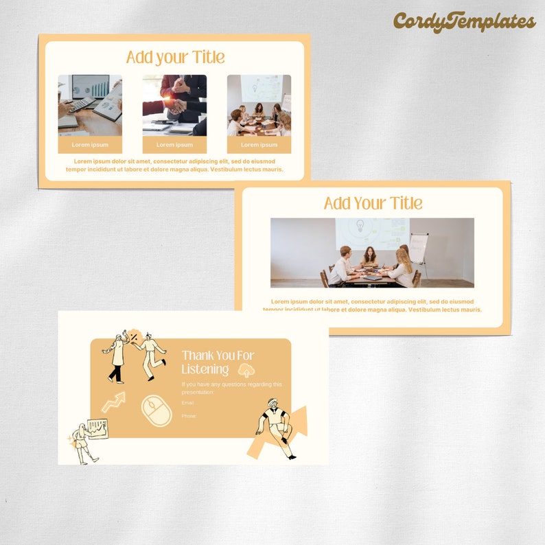 Powerpoint Template Professional Yellow Marketing Business Academic ...