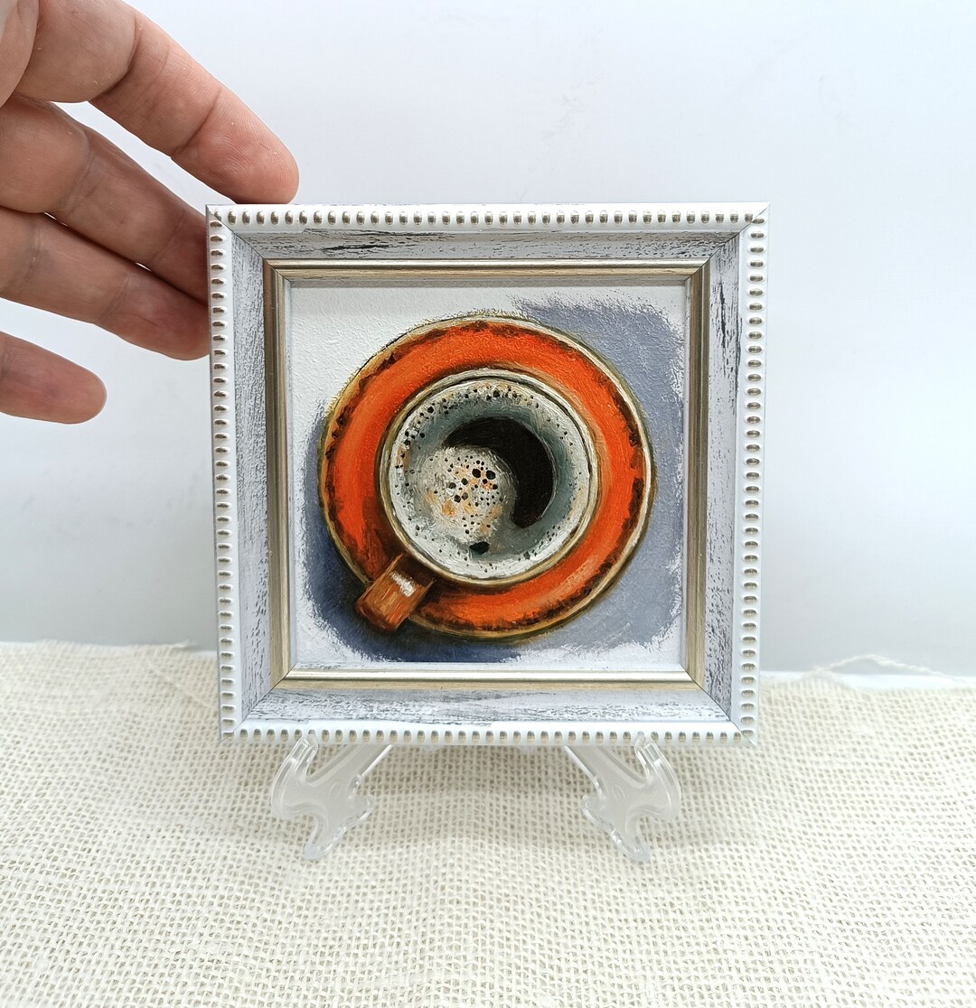 Coffee Time Original Coffee Oil Painting Coffee Painting - Etsy