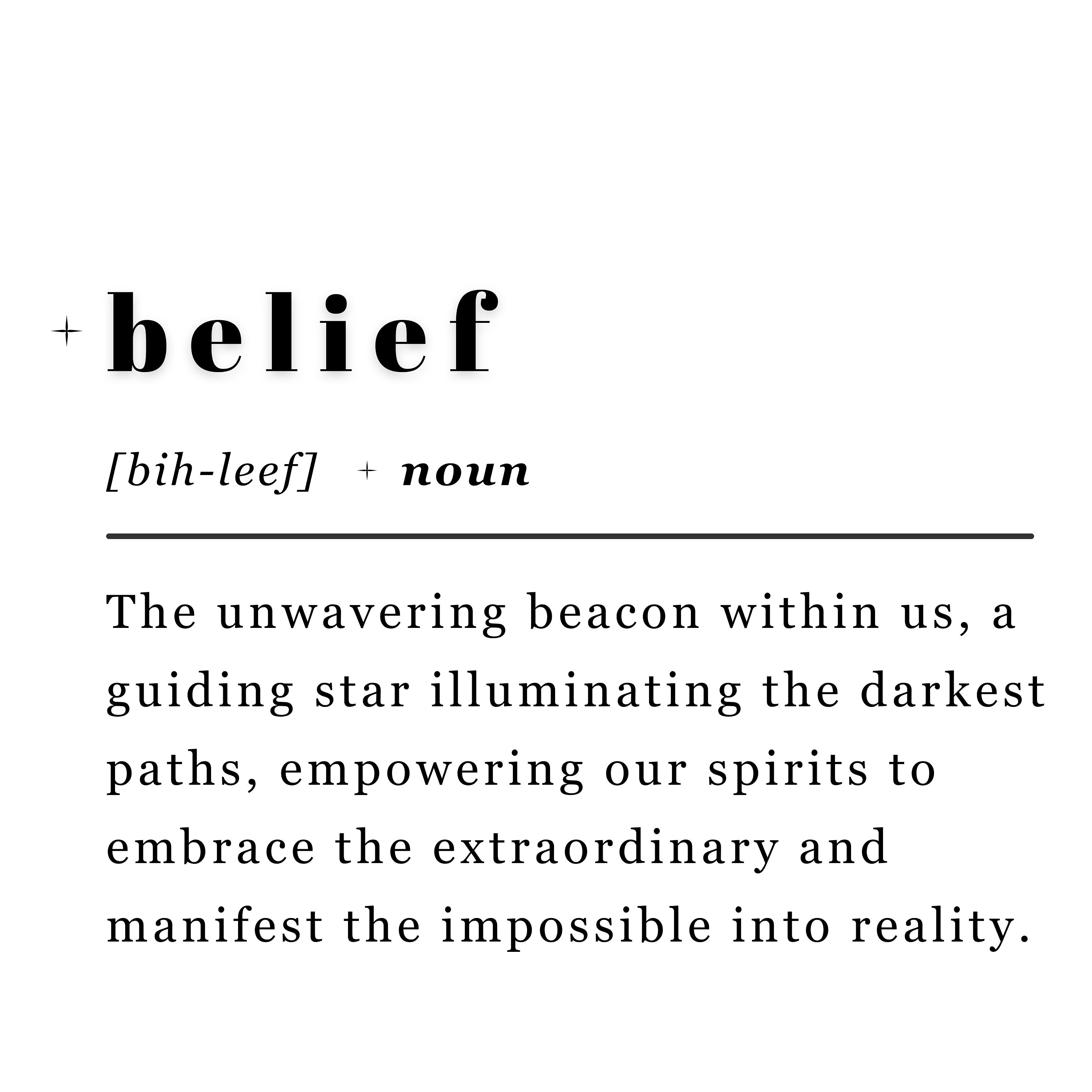 Belief Definition Poster, Digital Wall Art, Motivational Print ...
