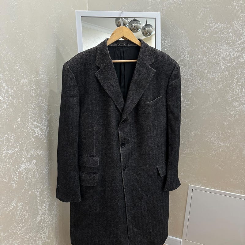 Vintage Versace Wool Coat - Etsy
