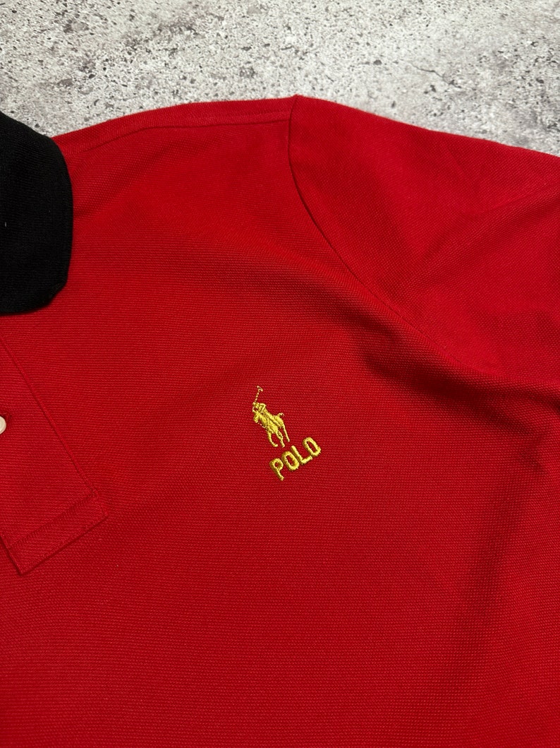 Polo Ralph Lauren Red Men’s Logo Polo T Shirt - Etsy