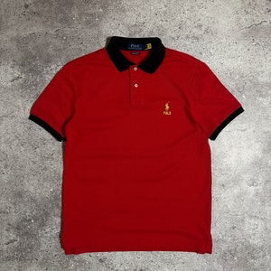 Polo Ralph Lauren Red Men’s Logo Polo T Shirt - Etsy