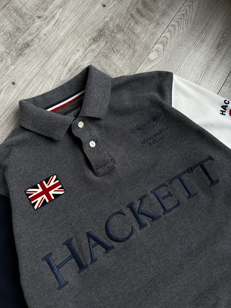Aston Martin by Hackett Big Logo Rugby Longsleeve T Shirt - Etsy