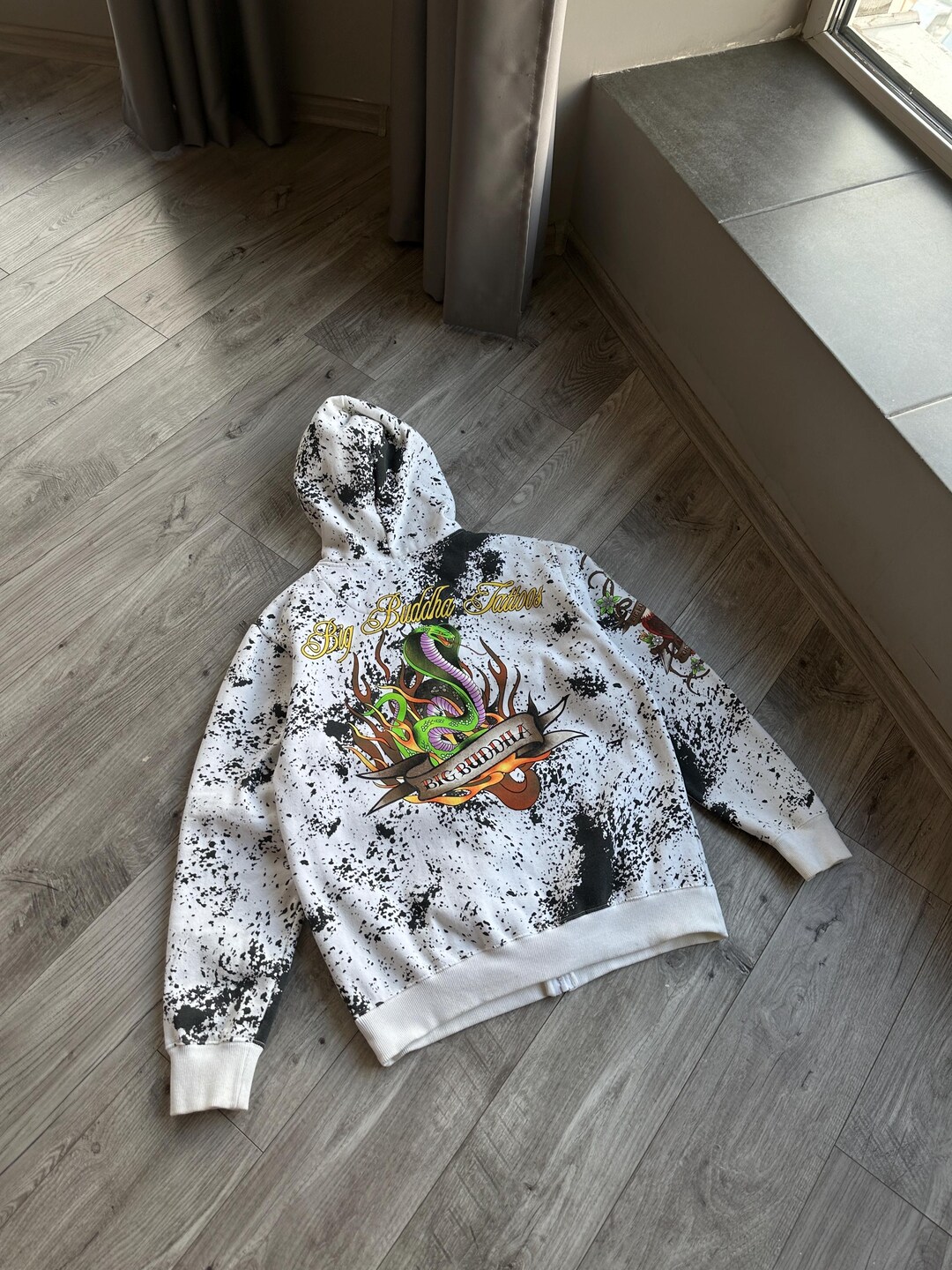 Vintage Ed Hardy Style Big Logo Multicolor Hoodie - Etsy