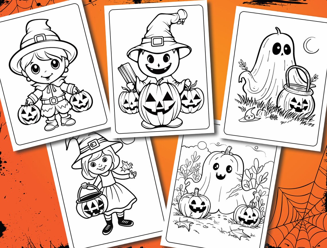 Halloween Colouring Pages - Kids Printable Pages - Kids Halloween ...