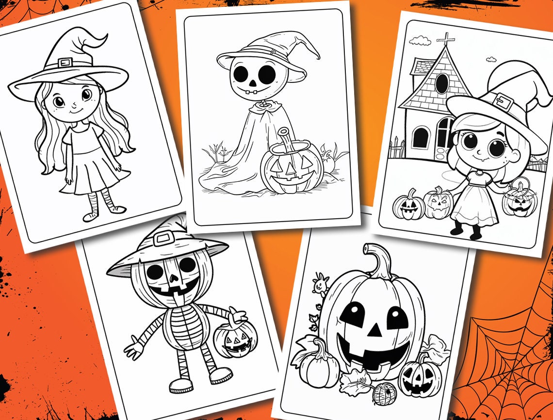 Halloween Colouring Pages - Kids Printable Pages - Kids Halloween ...