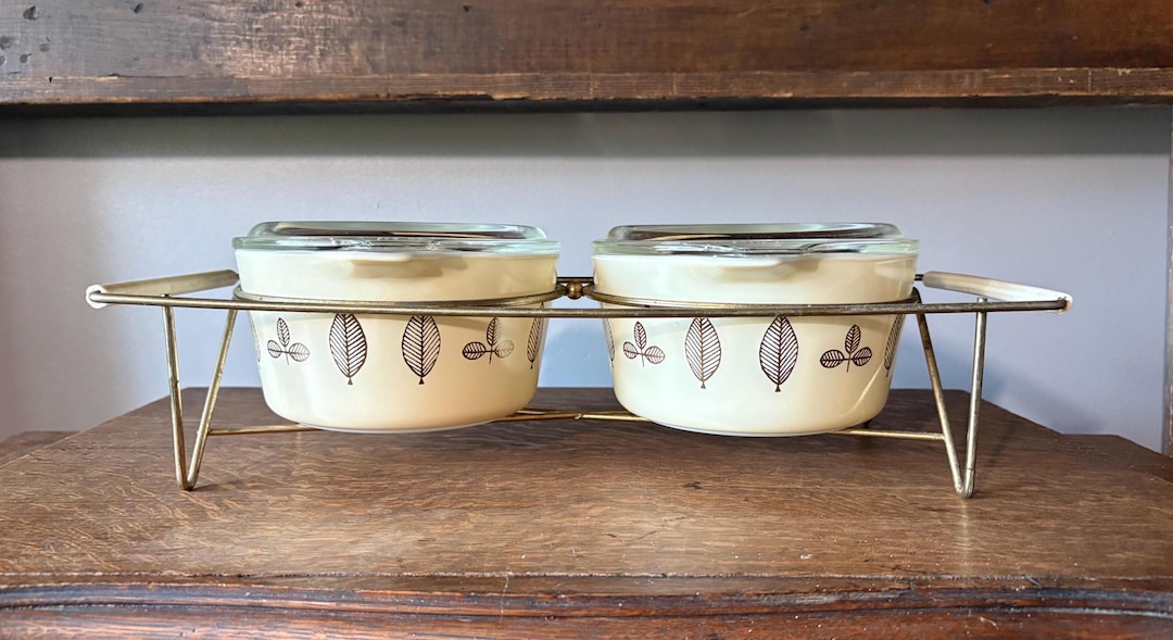 Vintage - 1959 Pyrex Twin Server Set - Cinderella Buffet Twins ...
