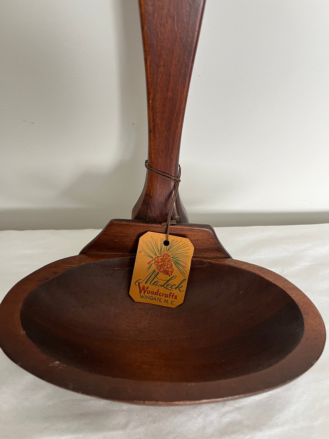 Vintage Maleck Woodcraft’s Large Wooden Decorative Ladle - Wooden Ladle ...