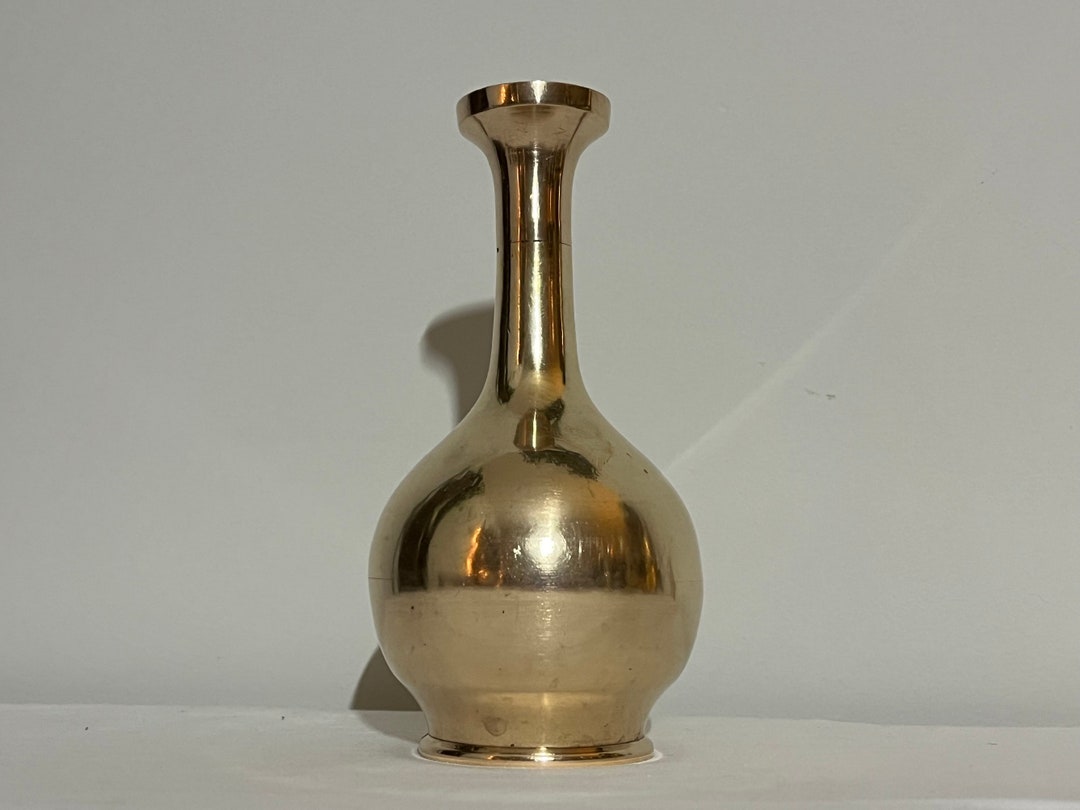 Vintage Brass Bud Vase - Bud Vase - Flower Vase - Decorative Brass Vase ...