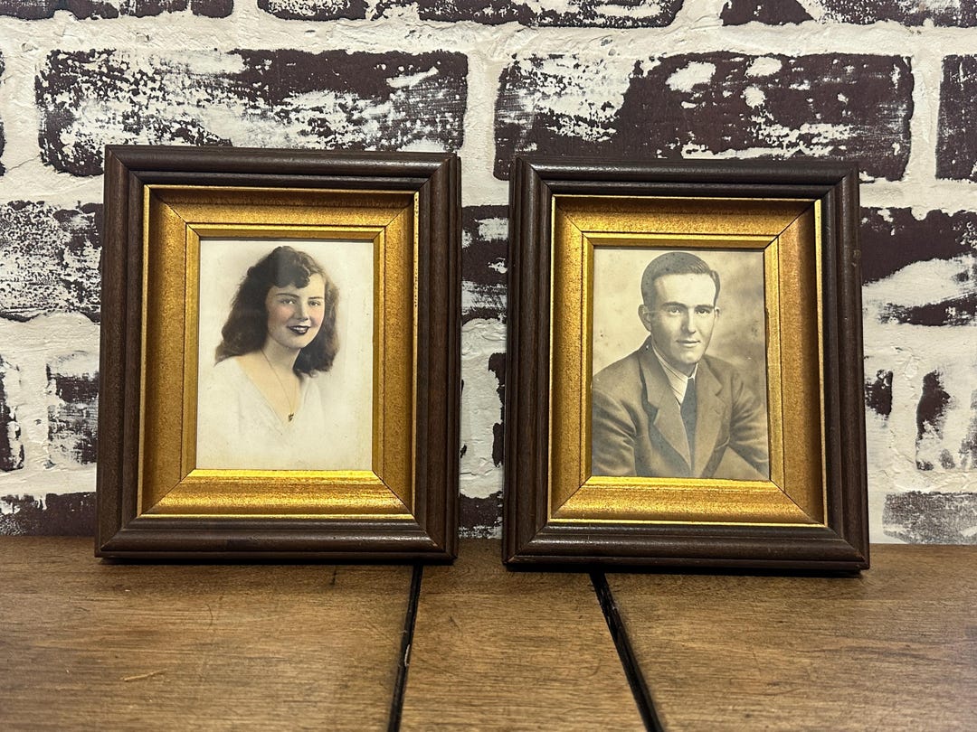 Vintage Gold Gilt Wood Picture Frames, Set of 2, 4x3 Photo Display - Etsy