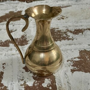 Vintage Brass Pitcher, Bud Vase, Flower Vase, Decorative Brass Pitcher ...
