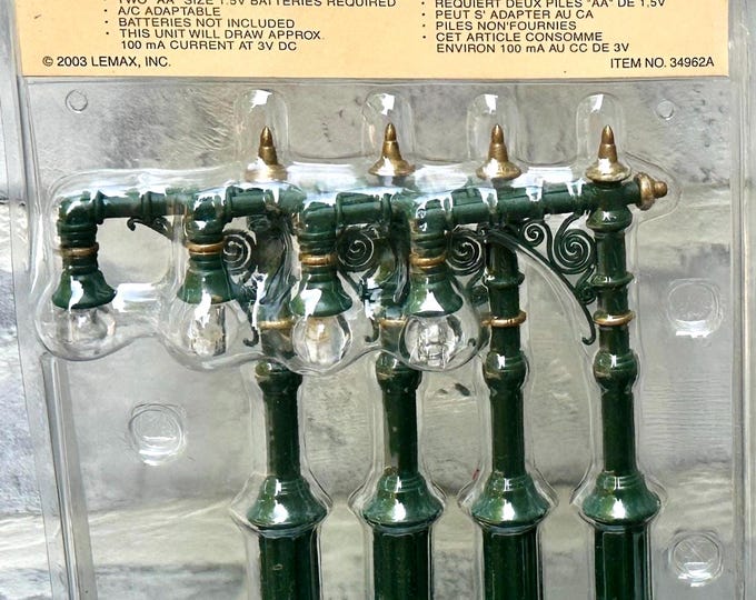 Lemax Victorian Street Lamps, Christmas Village Accessory (set of 8) - Etsy