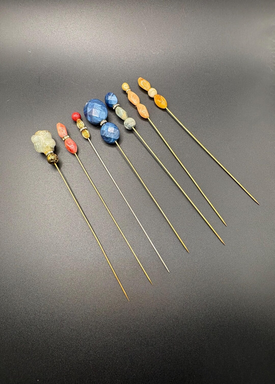 Vintage Hat Pin, Stick Pin, Collectible, Art Nouveau, Set of 7 - Etsy