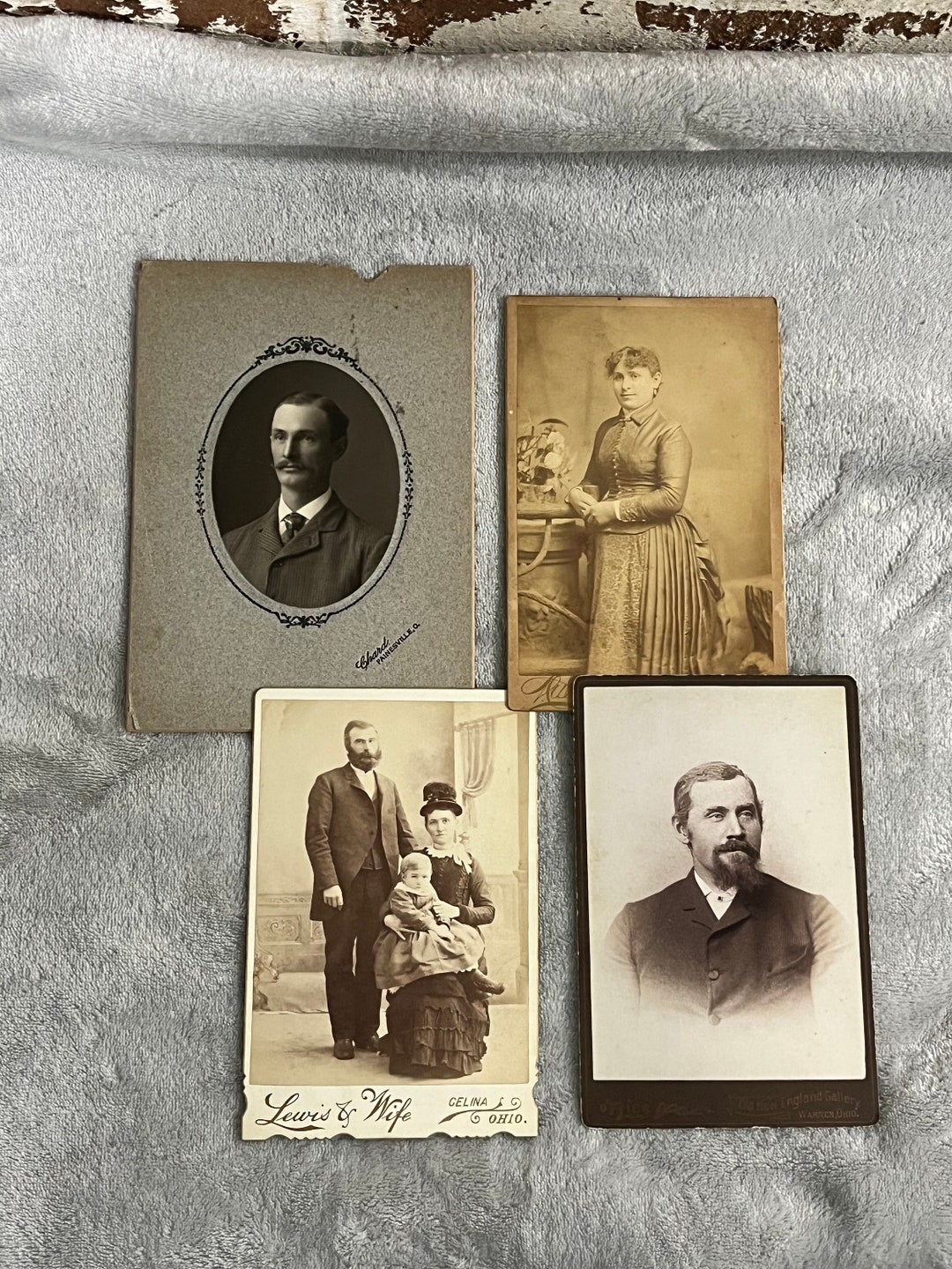 Antique Cabinet Cards, 1800s Vintage Portraits From Ohio and Maryland ...