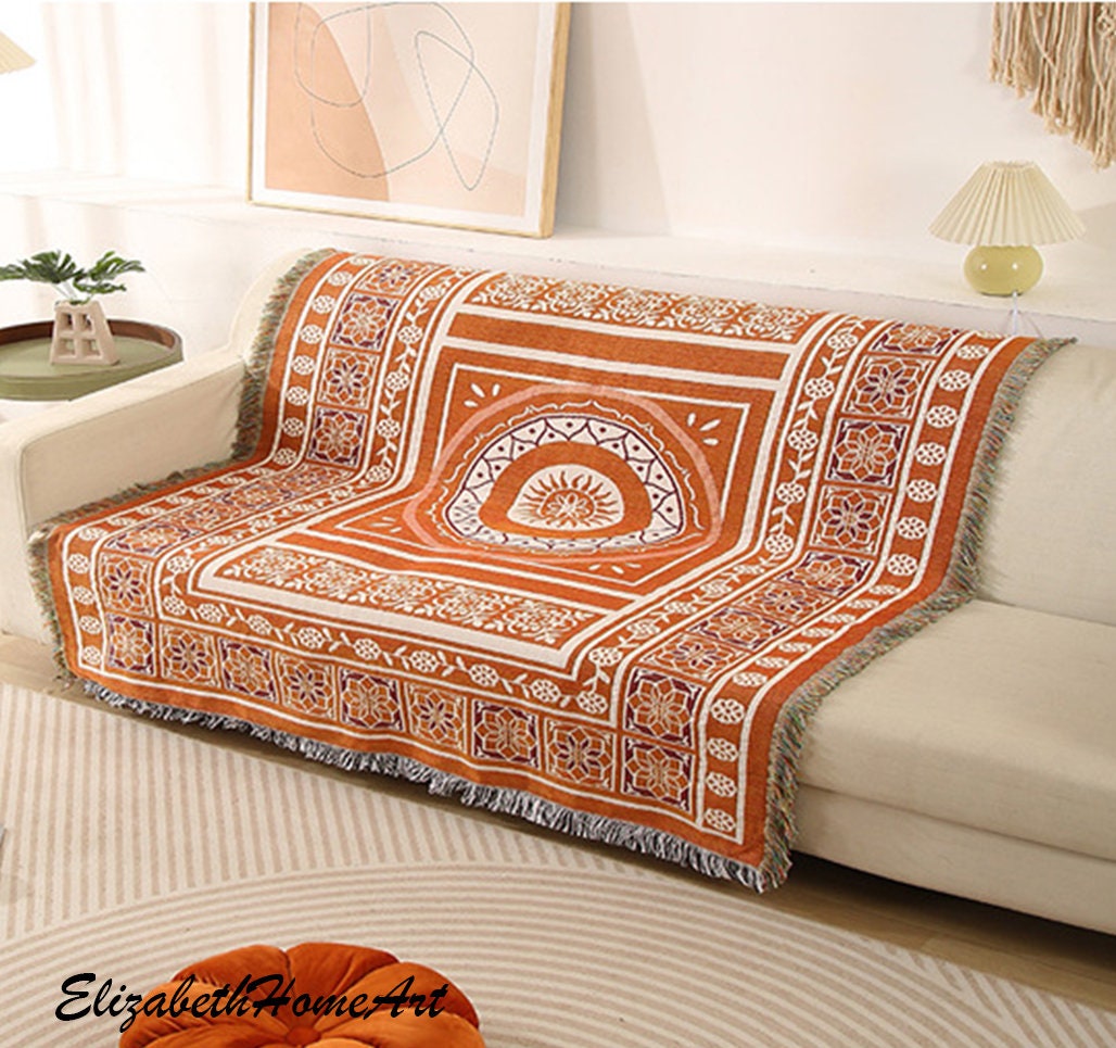 Bohemian Thread Blanket Jacquard Blanket, Home and Travel, Sofa Blanket ...