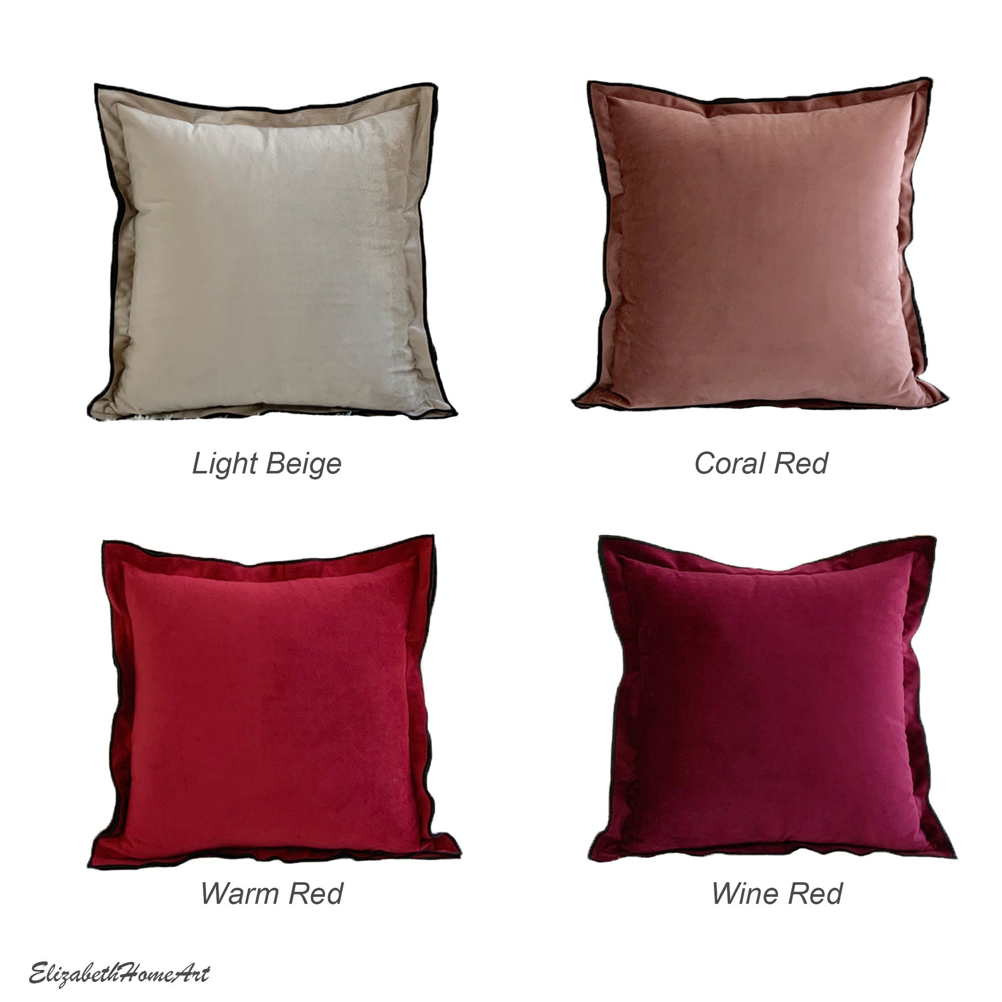 Ruffled Plain Color Pillowcases,velour Throw Pillowcase,ruffle ...