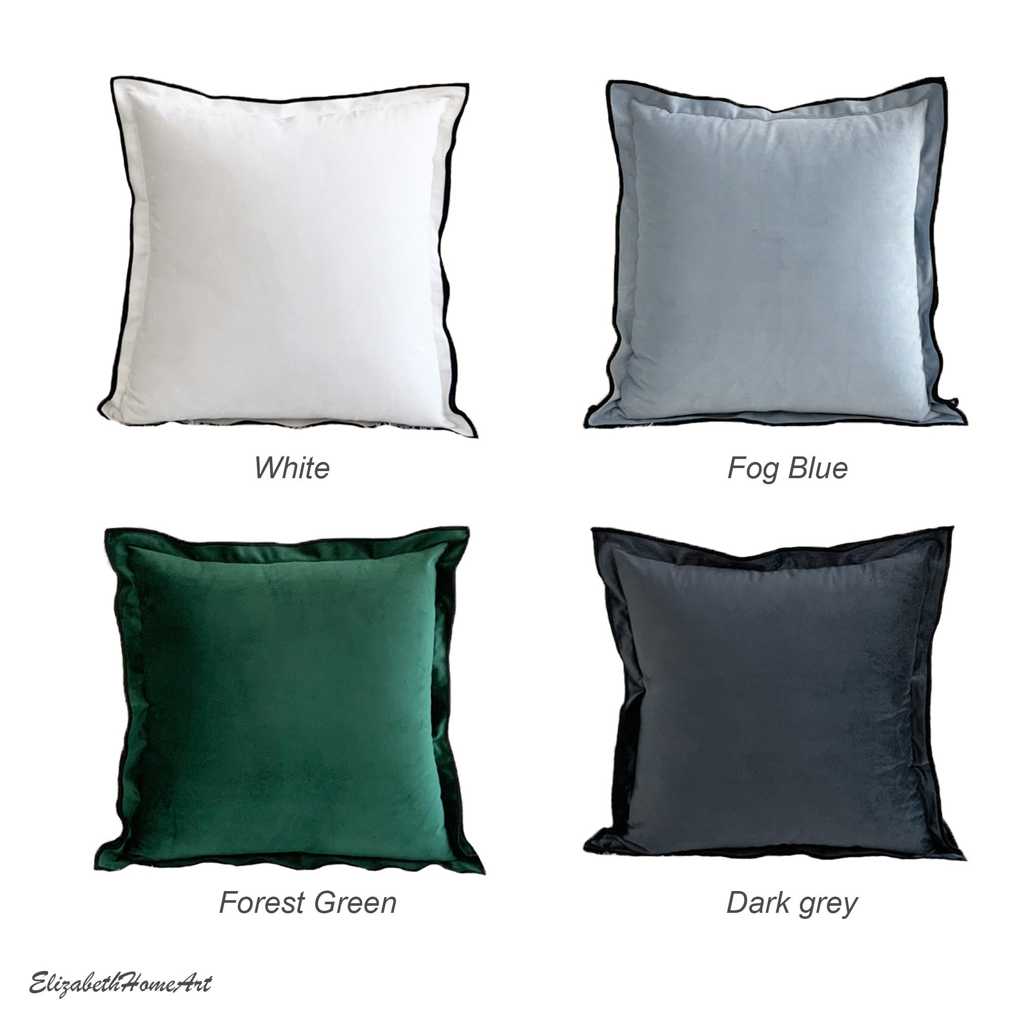 Ruffled Plain Color Pillowcases,velour Throw Pillowcase,ruffle ...