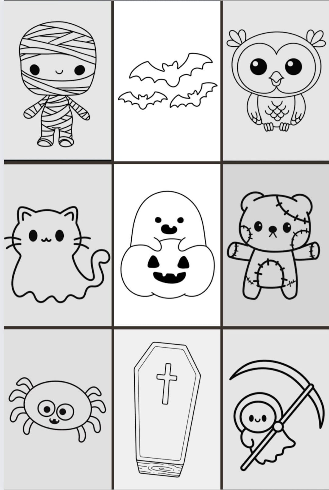 Halloween Coloring Pages for Kids - Etsy