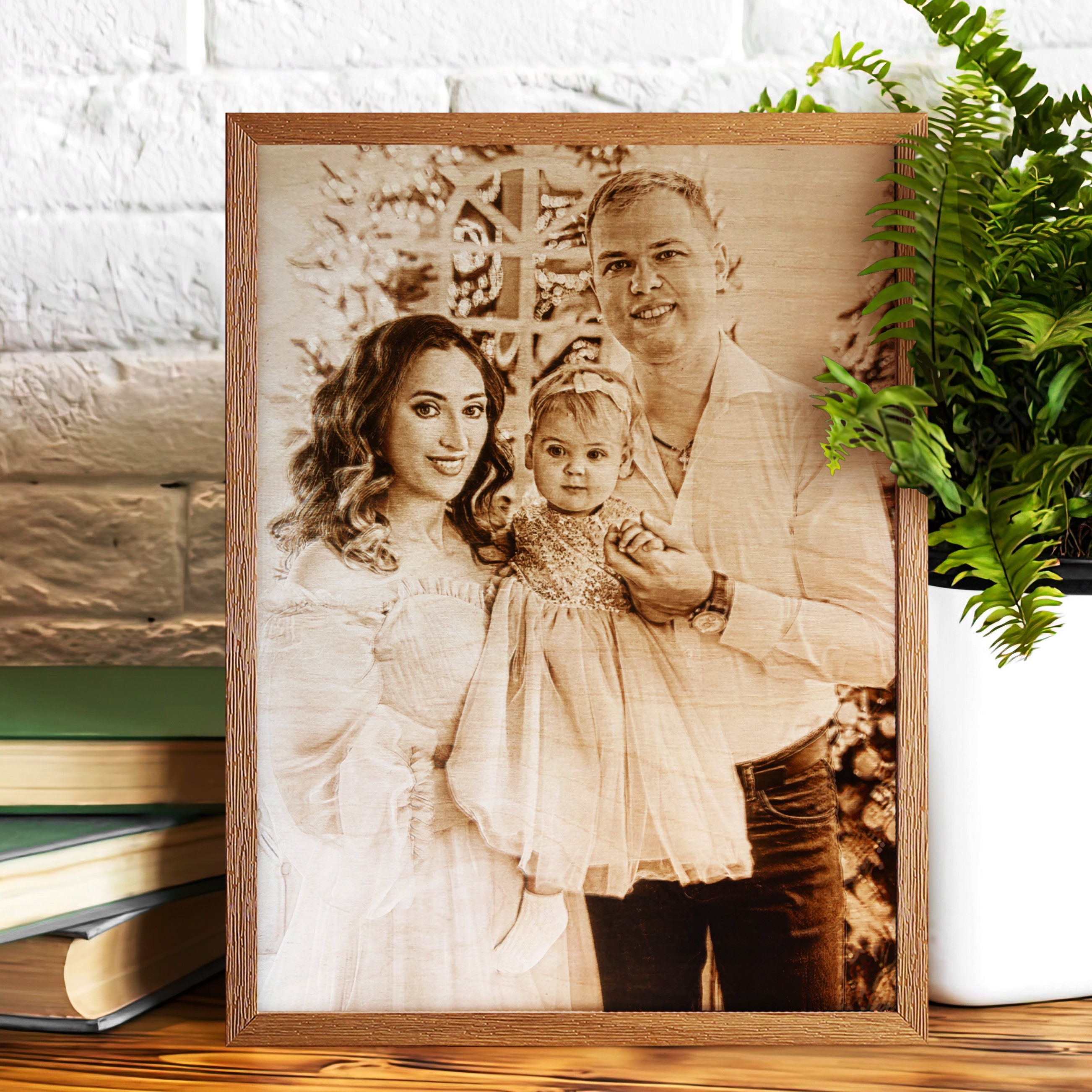 Laser Engraved Wood Portrait, Pyrography, Burned Wood Photo, Photo on ...