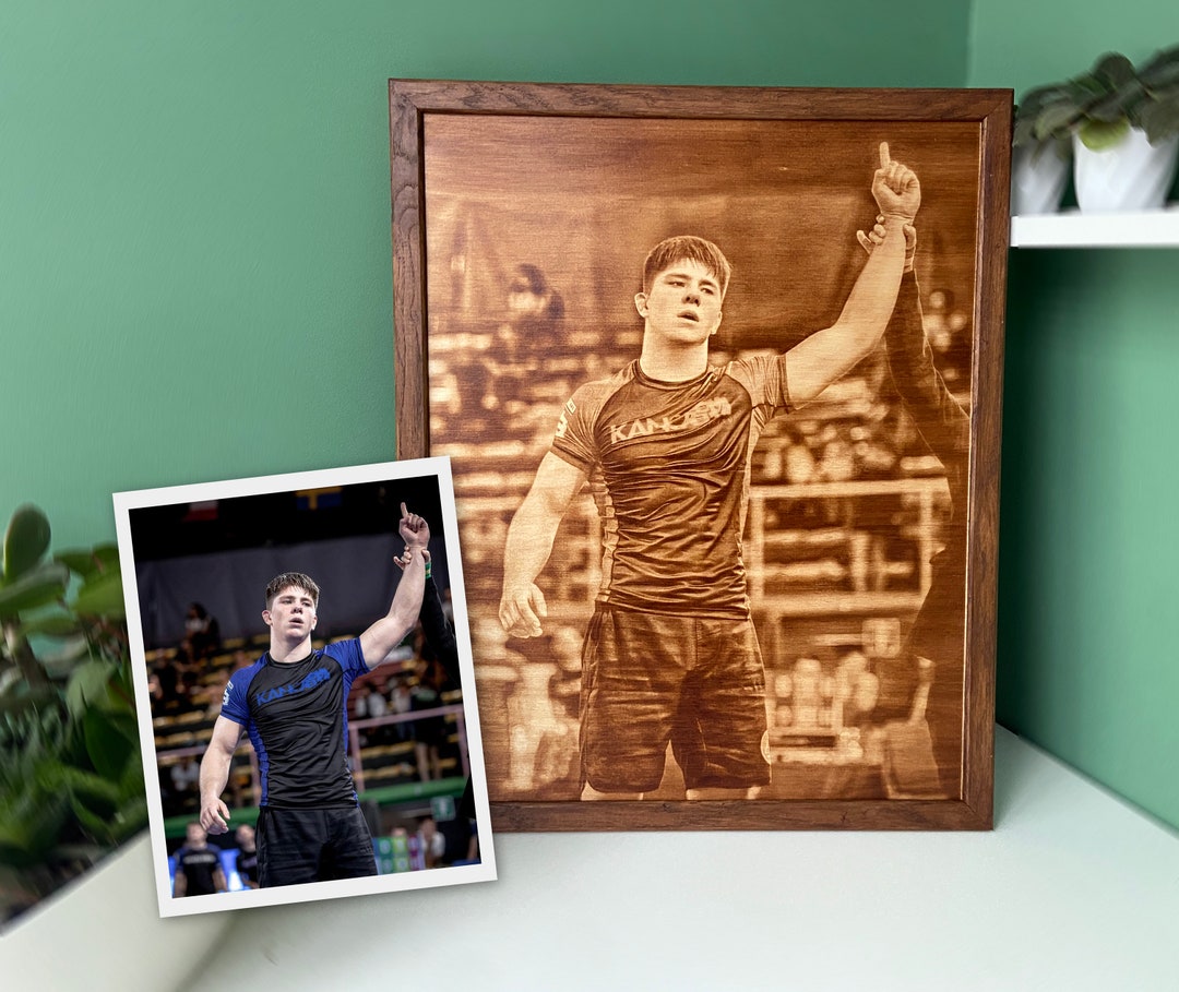 Custom Laser Engraved Wood Portrait, Burned Photo on Wood, Family ...