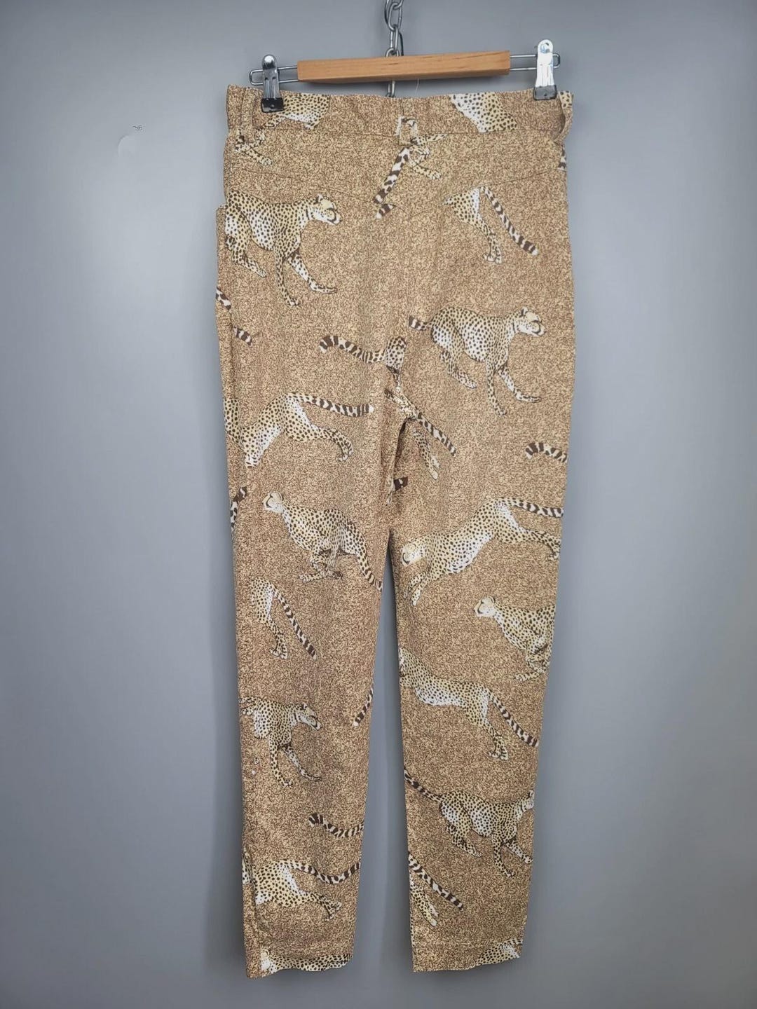 Vintage Kenzo Jungle Leopard Animal Print High Rise Stretch Pants ...