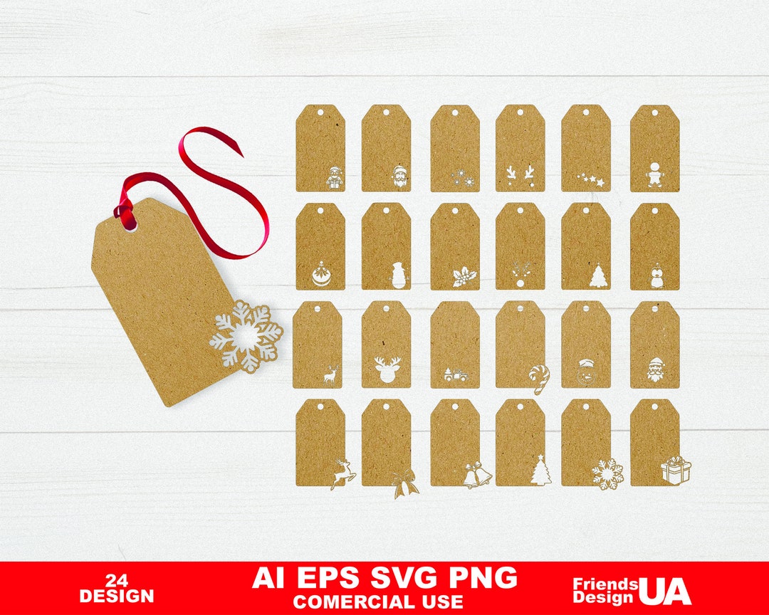 Christmas Gift Tags SVG, Printable Gift Tags, Bundle for Cricut ...