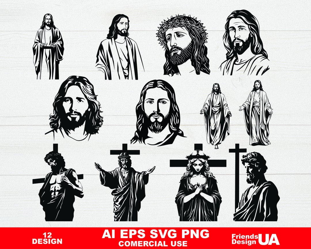 Jesus SVG, Jesus Christ Crucifix SVG, Jesus Christ Silhouette SVG ...