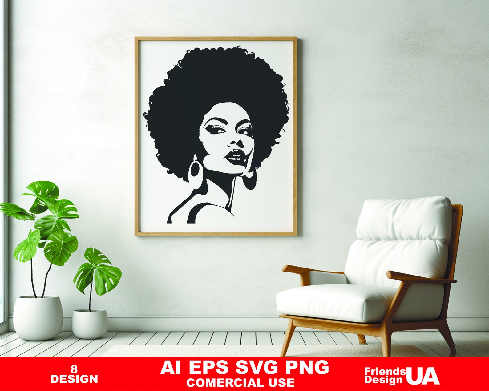 Afro-american Woman SVG Pack, Afro Woman SVG, Black Woman SVG, Natural ...