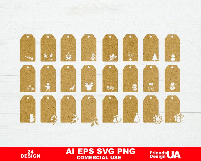 Christmas Gift Tags SVG, Printable Gift Tags, Bundle for Cricut ...