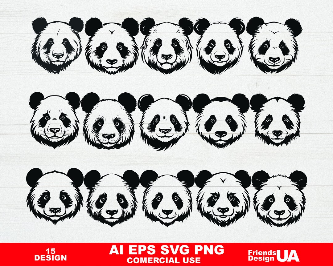 Panda Head SVG, Cute Panda Head SVG, Panda Face PNG, Cute Panda Svg ...