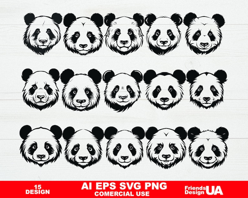 Panda Head SVG, Cute Panda Head SVG, Panda Face PNG, Cute Panda Svg ...