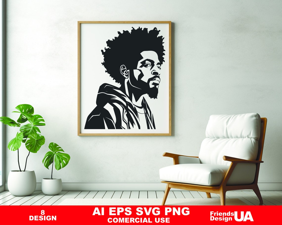 Afro-american Man SVG Pack, Afro Man SVG, Black Man SVG, African ...