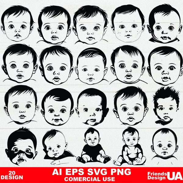 Child Face Svg - Etsy