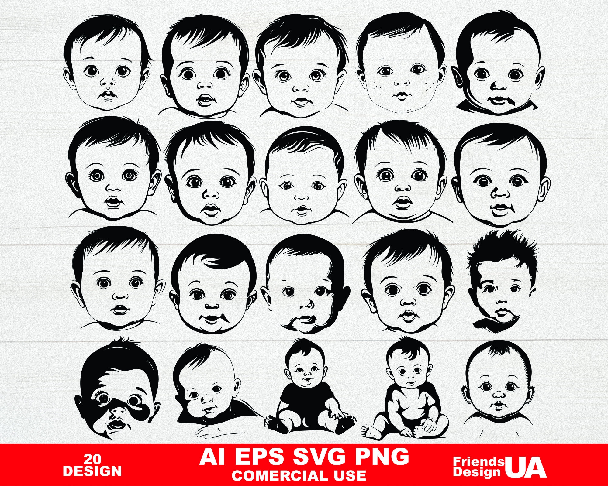 Baby Face SVG, Newborn SVG, Kids Clipart, Cute Baby Svg, Child Face SVG ...