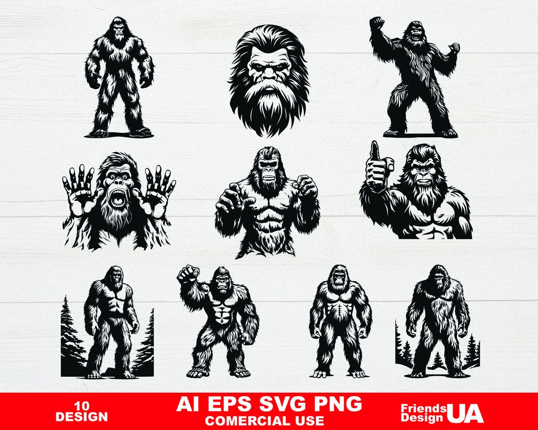 Bigfoot Svg, Big Foot Svg, Yeti Svg, Sasquatch Svg, Wild Monster Svg ...