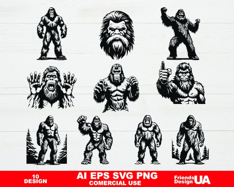 Bigfoot Svg, Big Foot Svg, Yeti Svg, Sasquatch Svg, Wild Monster Svg ...