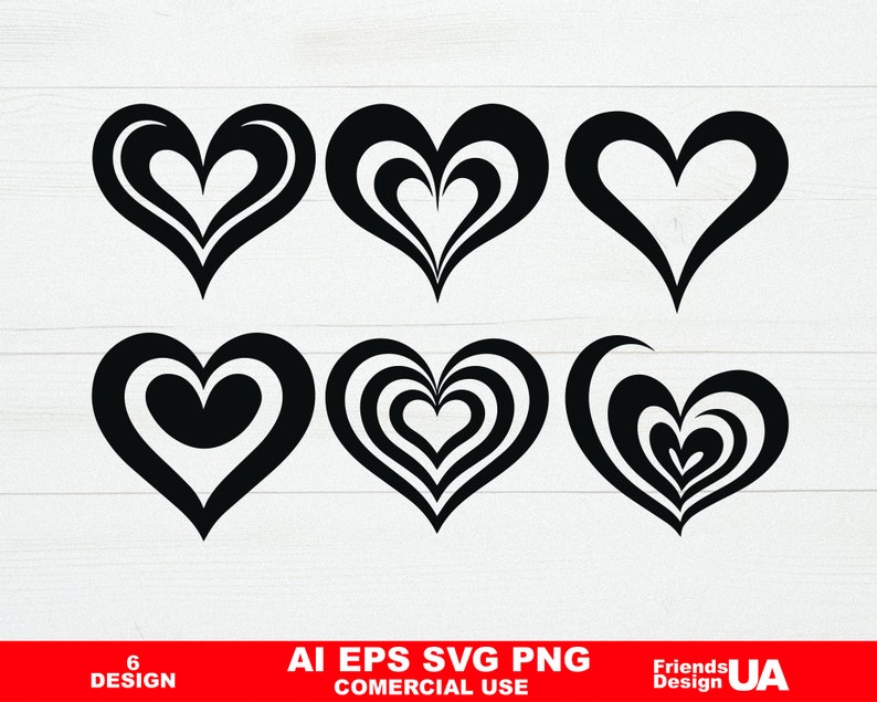 Line Heart SVG Bundle , HEART Doodle Svg, Heart Svg Cut Files for ...