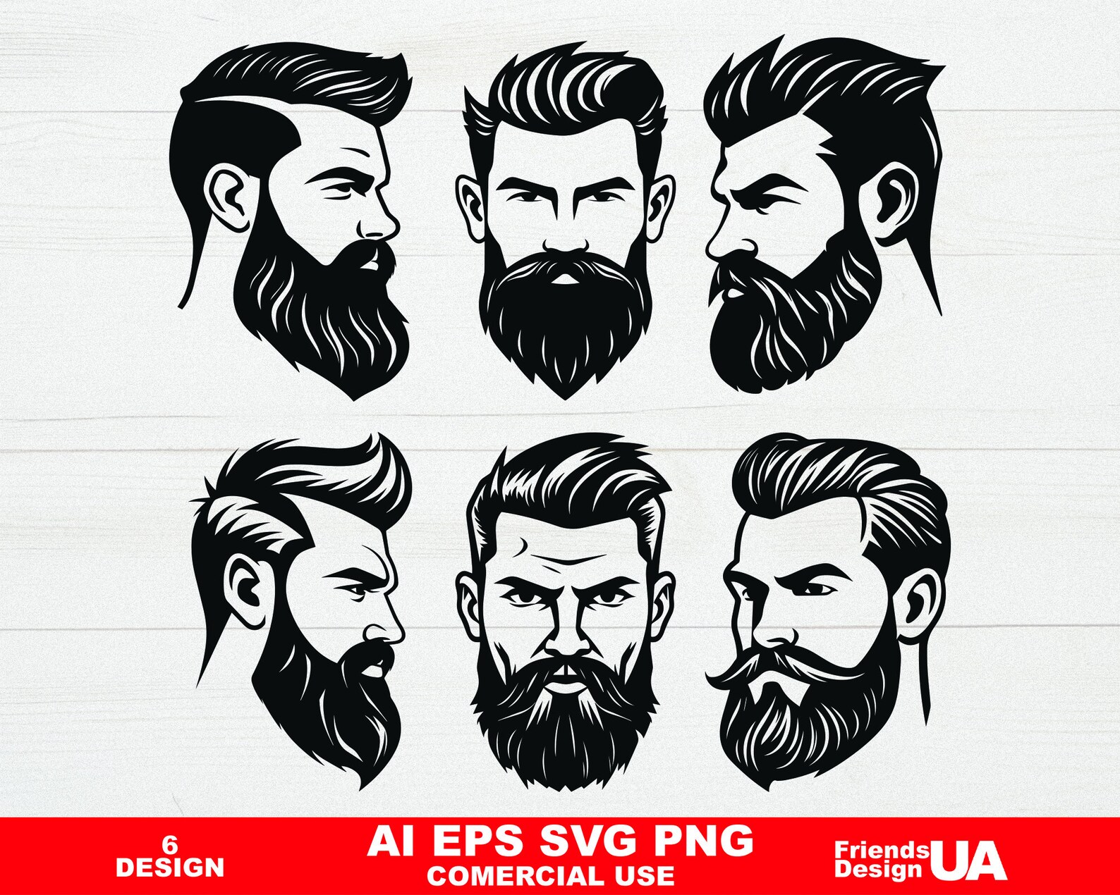 Man Face SVG, Man Svg, Beautiful Face Svg, Man Silhouette, Beard Man ...