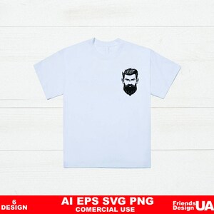 Man Face SVG, Man Svg, Beautiful Face Svg, Man Silhouette, Beard Man ...