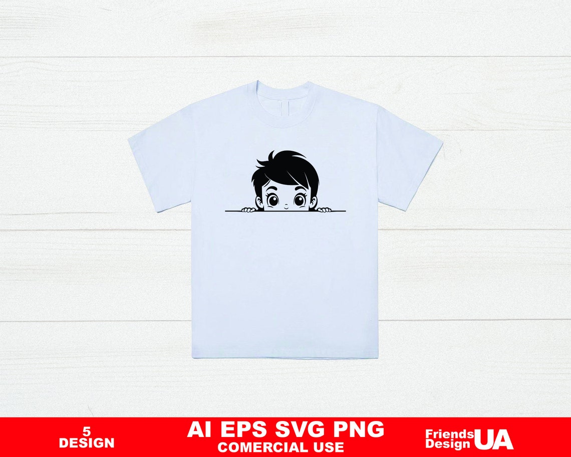 Peeking Kids SVG, Cuties SVG and Clipart Bundle, Baby Svg, Svg Cut File ...