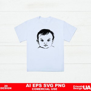 Baby Face SVG, Newborn SVG, Kids Clipart, Cute Baby Svg, Child Face SVG ...