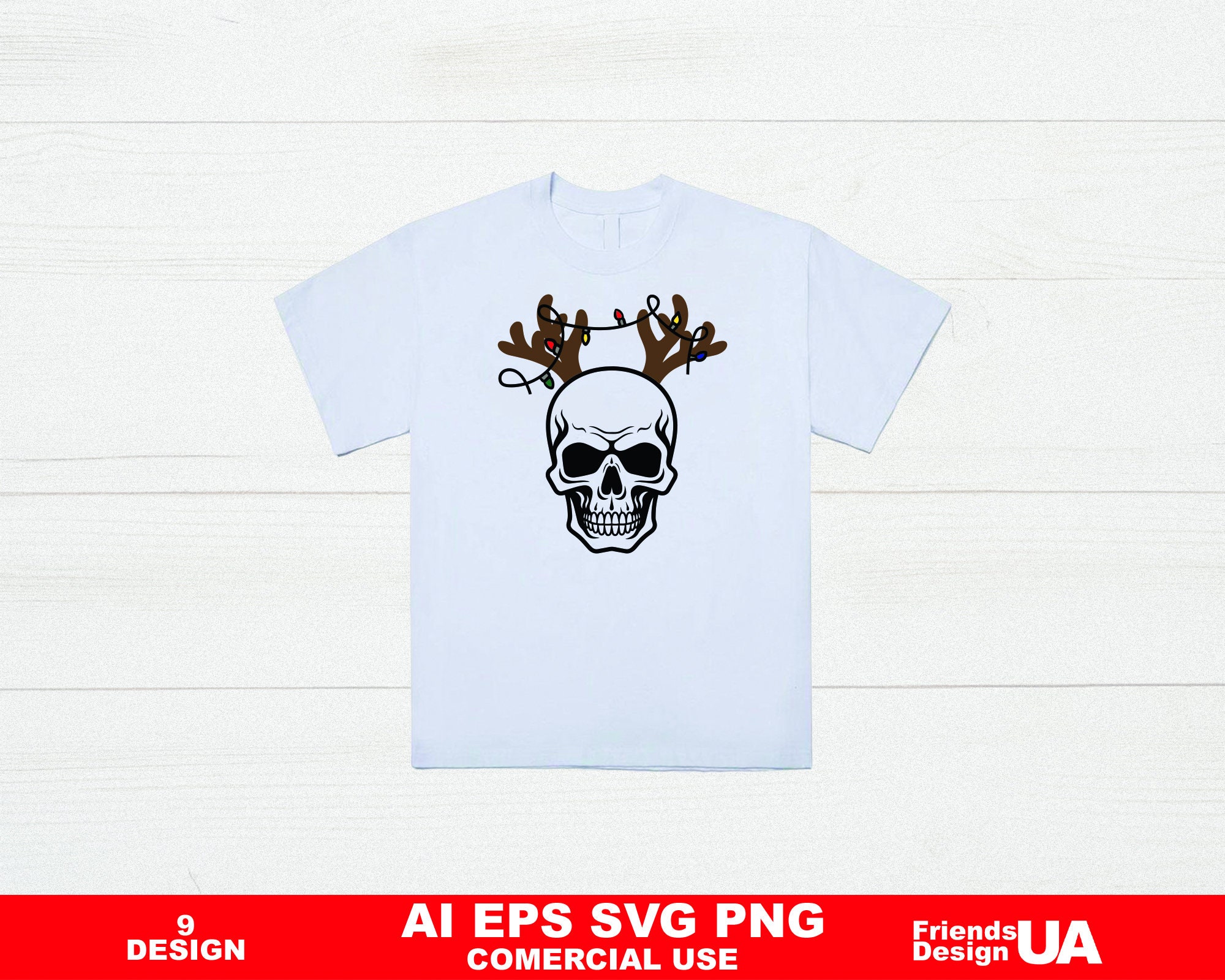 Christmas Skull SVG, Santa Skull SVG, Christmas SVG Cut File for Cricut ...
