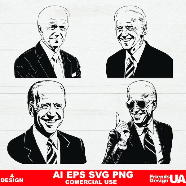 Silhouette of Joe Biden - Etsy
