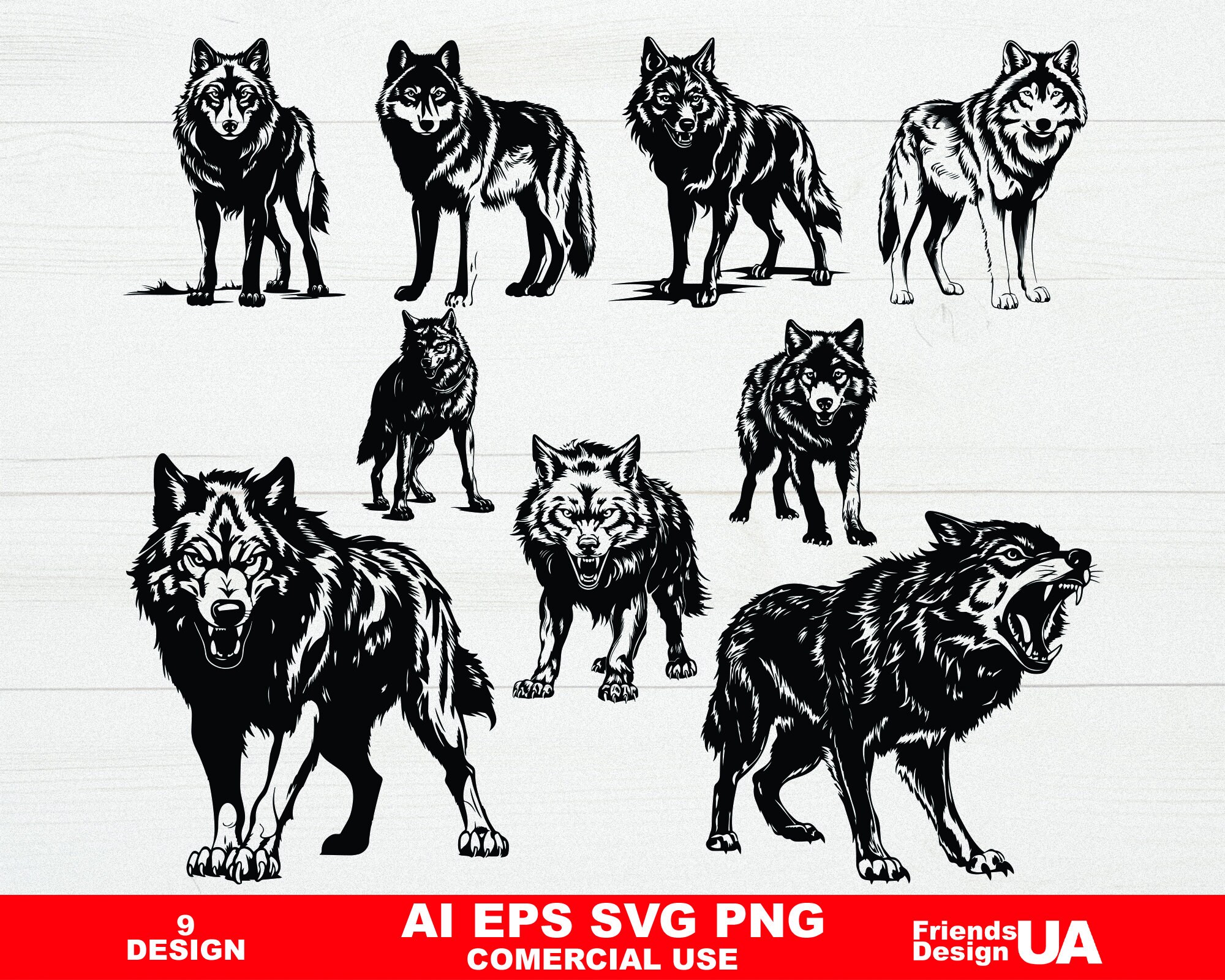 Wolf SVG, Wolf Clipart, Wild Wolf PNG, Howling Wolf, Cut File for ...