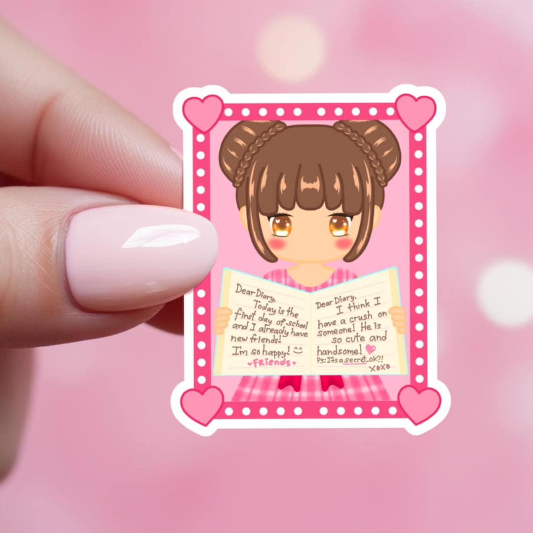Cute Chibi Anime Stickers for Girly Girls | Kawaii Digital Sticker ...