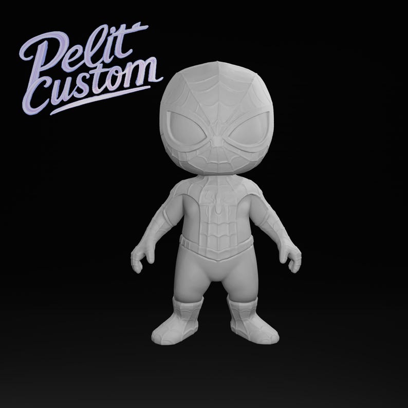 Spider Man Figure 3d |chibi Spidey Standing 3D Print | Spiderman STL ...