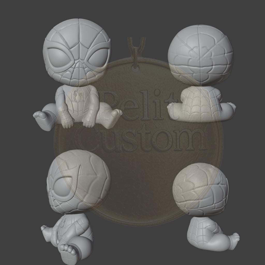 Baby Spider Man Cute Model | Chibi 3D Print Spiderman STL File ...