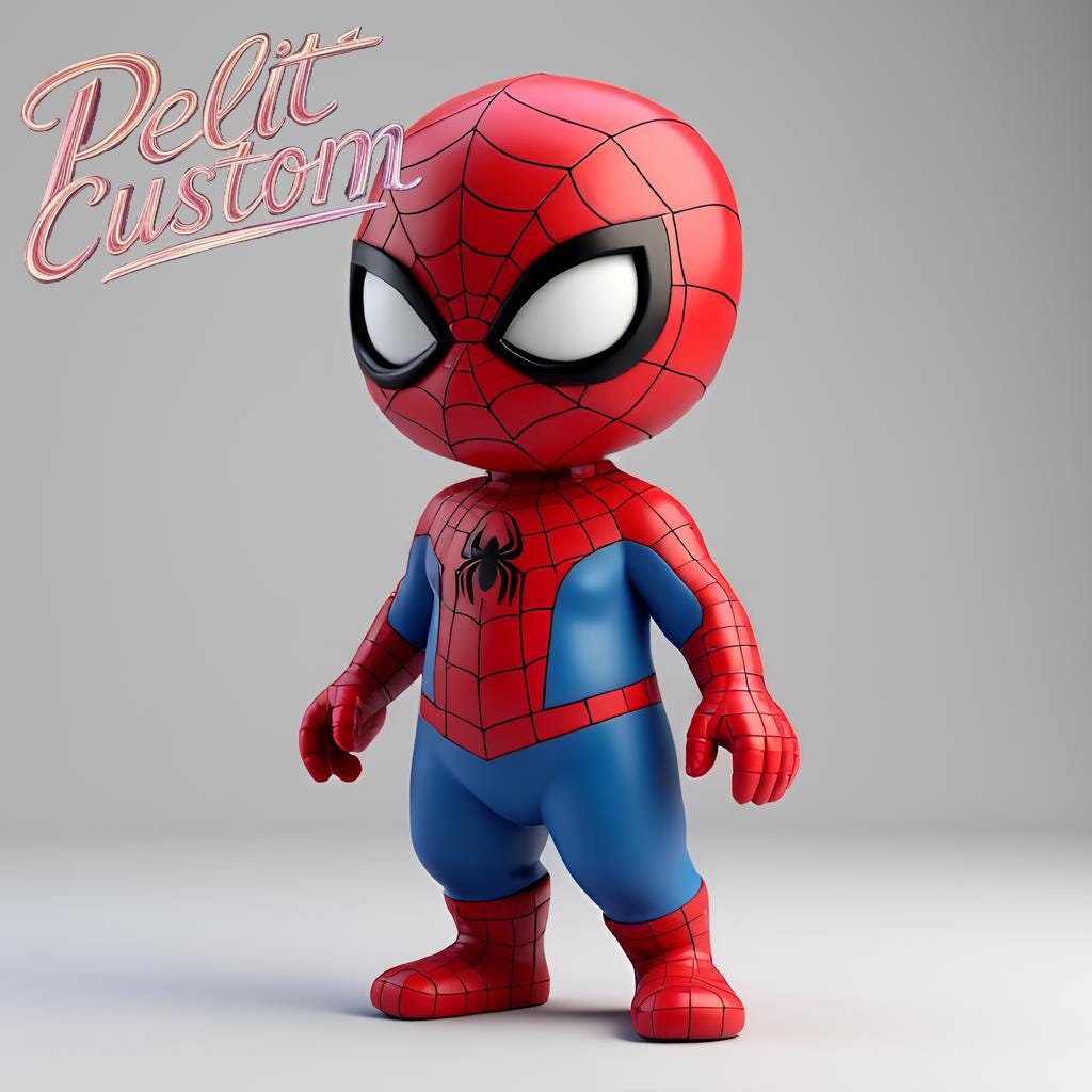 Spider Man Figure 3d |chibi Spidey Standing 3D Print | Spiderman STL ...