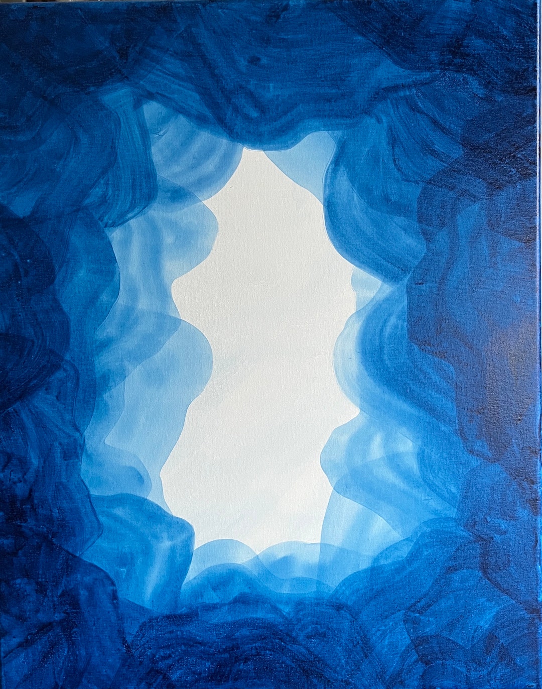 Into Blue - Watercolor Veil Painting - Etsy