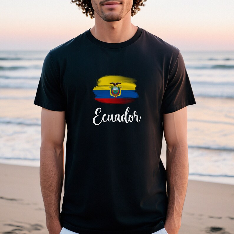 Ecuador Paint Flag Unisex T-shirt, Ecuador Country, Ecuador Gift ...